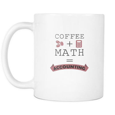 Accountant Mugs - Coffee + Math = Accounting - Teelime | Unique t-shirts