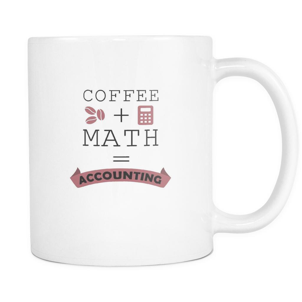 Accountant Mugs - Coffee + Math = Accounting - Teelime | Unique t-shirts