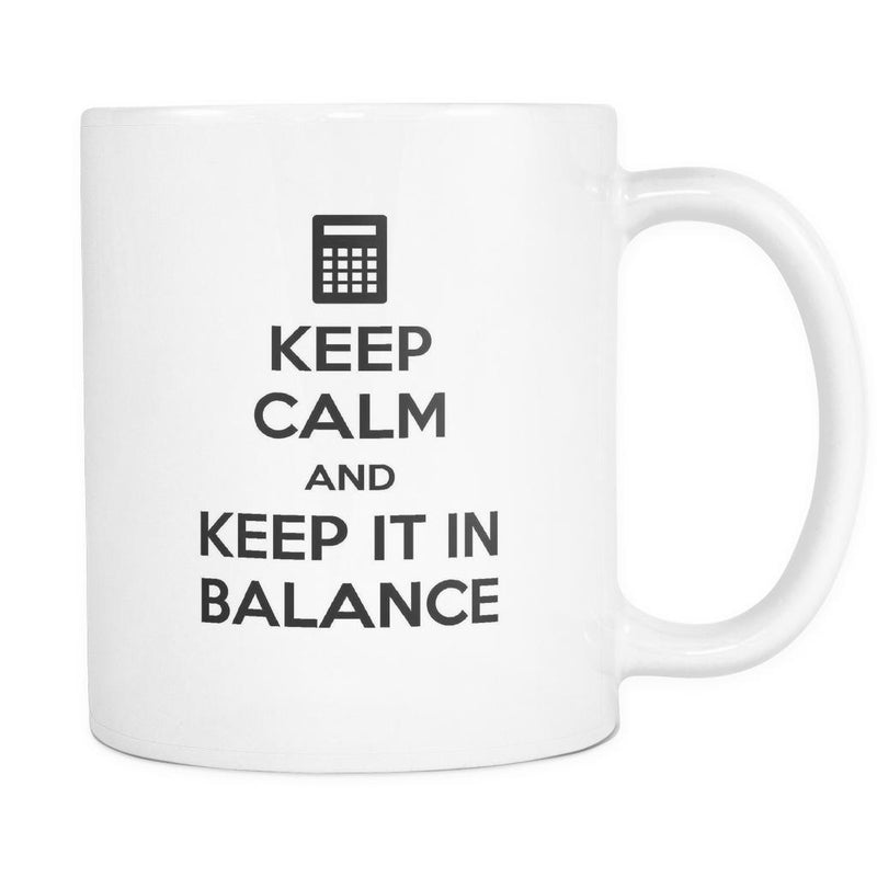 Accounting Mugs - Keep Calm and keep it in balance - Teelime | Unique t ...