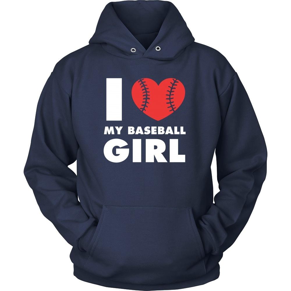 Baseball T Shirt - I love my baseball girl - Teelime | Unique t-shirts