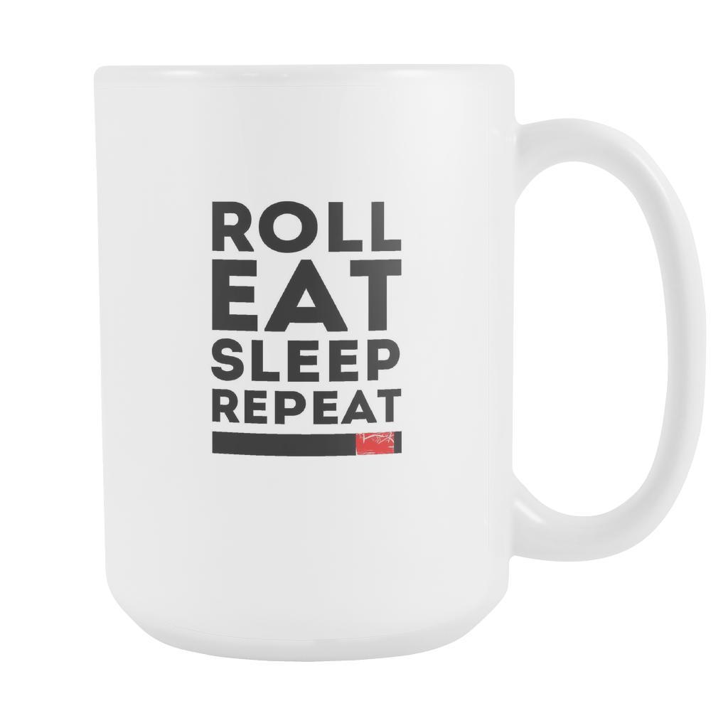 BJJ mug BJJ cup Roll Eat Sleep Repeat mug BJJ gifts jiu jitsu cup jiu ...