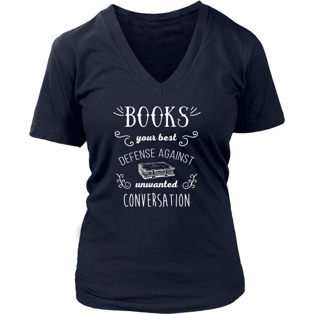 Book Tee - Books your best defense against unwanted - Teelime | Unique ...
