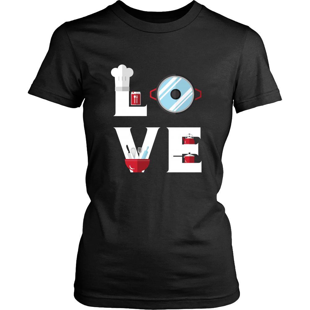 Chef - LOVE Chef - Cook Profession/Job Shirt - Teelime | Unique t-shirts