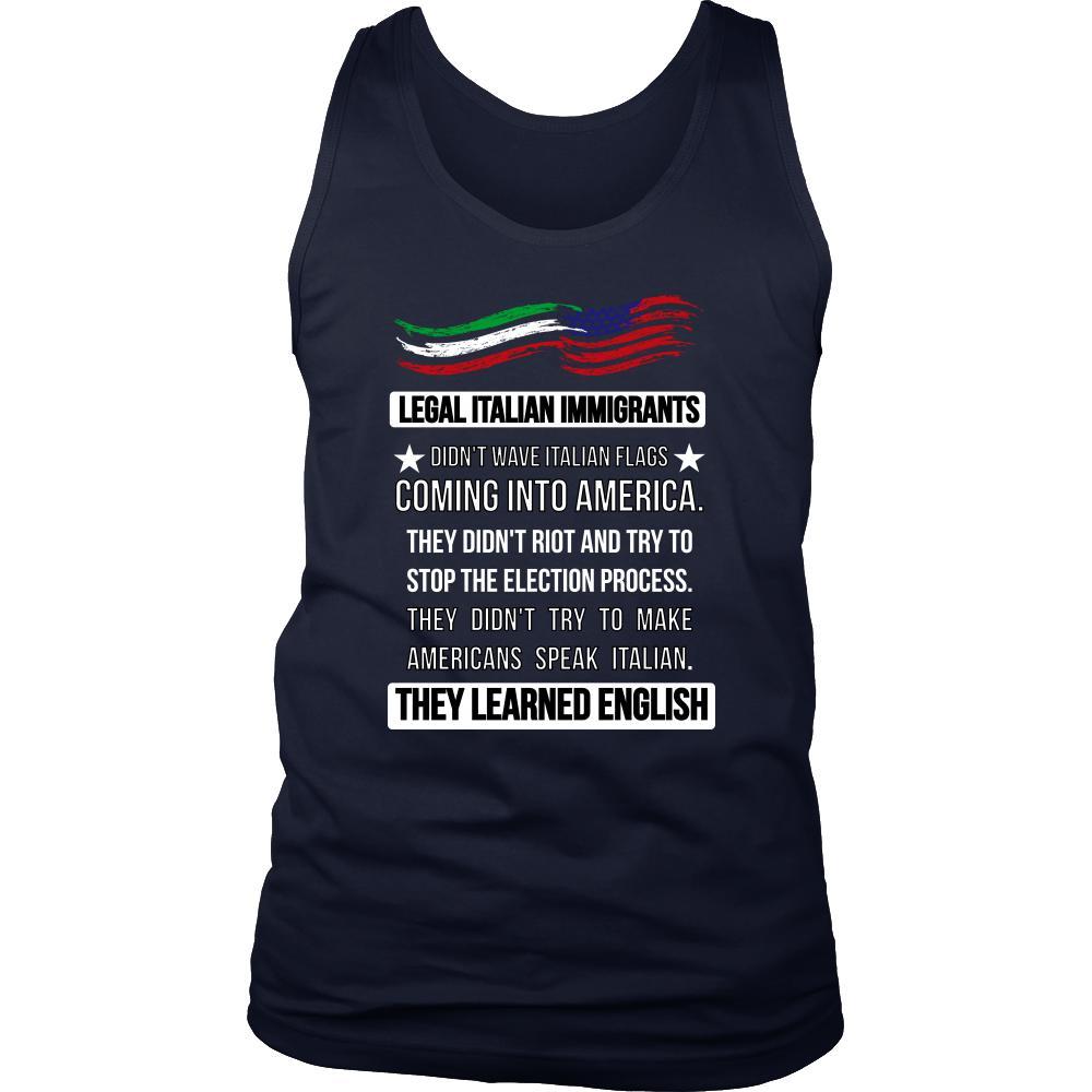 Italian Immigrants tank top - custom made unique,geek tank top gift ...