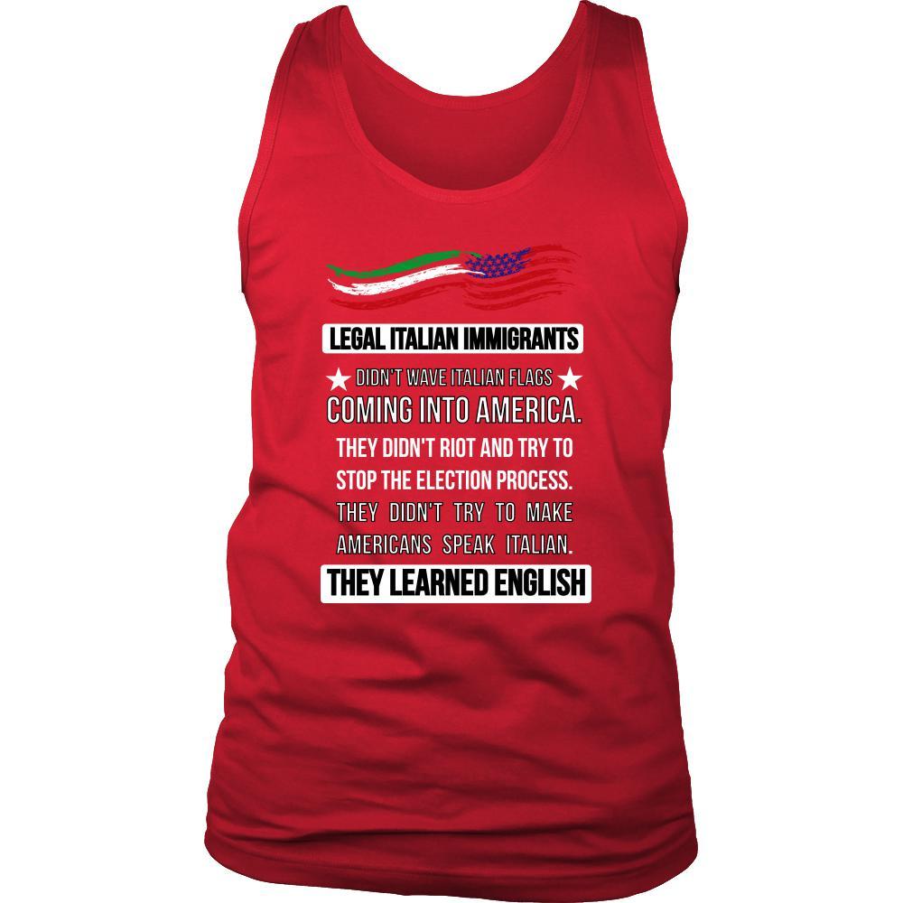 Italian Immigrants tank top - custom made unique,geek tank top gift ...