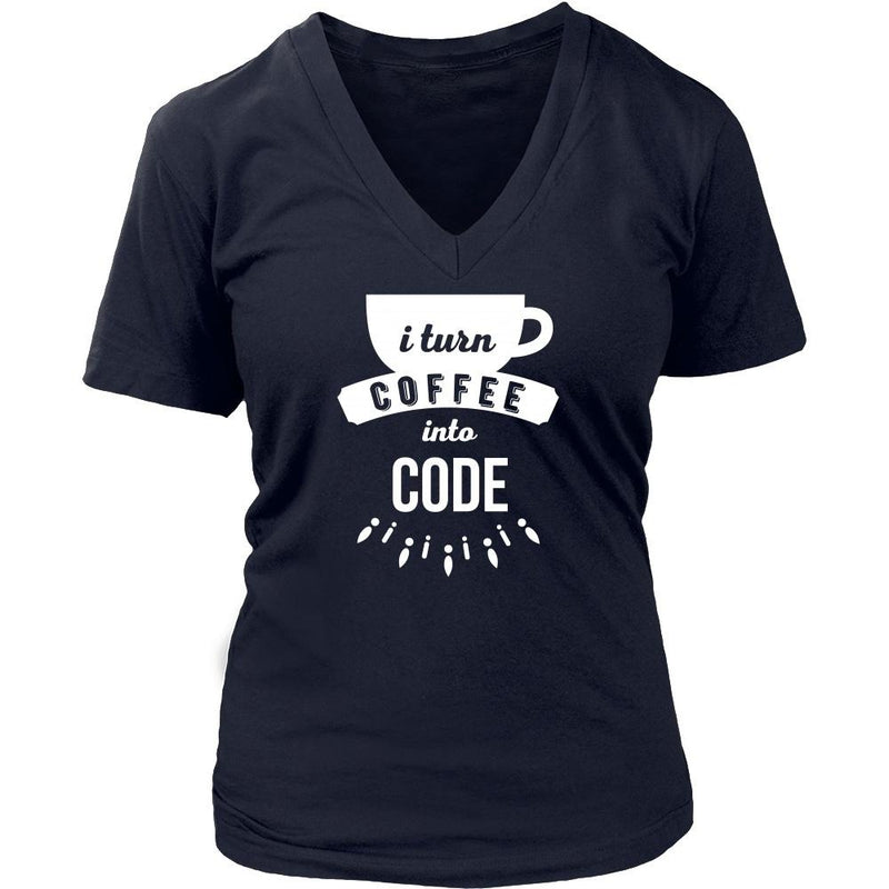 Programmers T Shirt - I turn coffee into code - Teelime | Unique t-shirts
