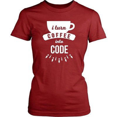 Programmers T Shirt - I turn coffee into code - Teelime | Unique t-shirts