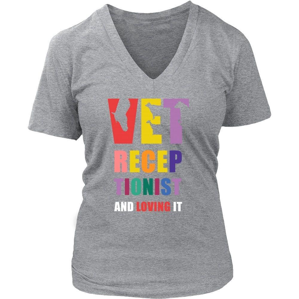 Veterinary T Shirt - Vet Receptionist and Loving it - Teelime | Unique ...